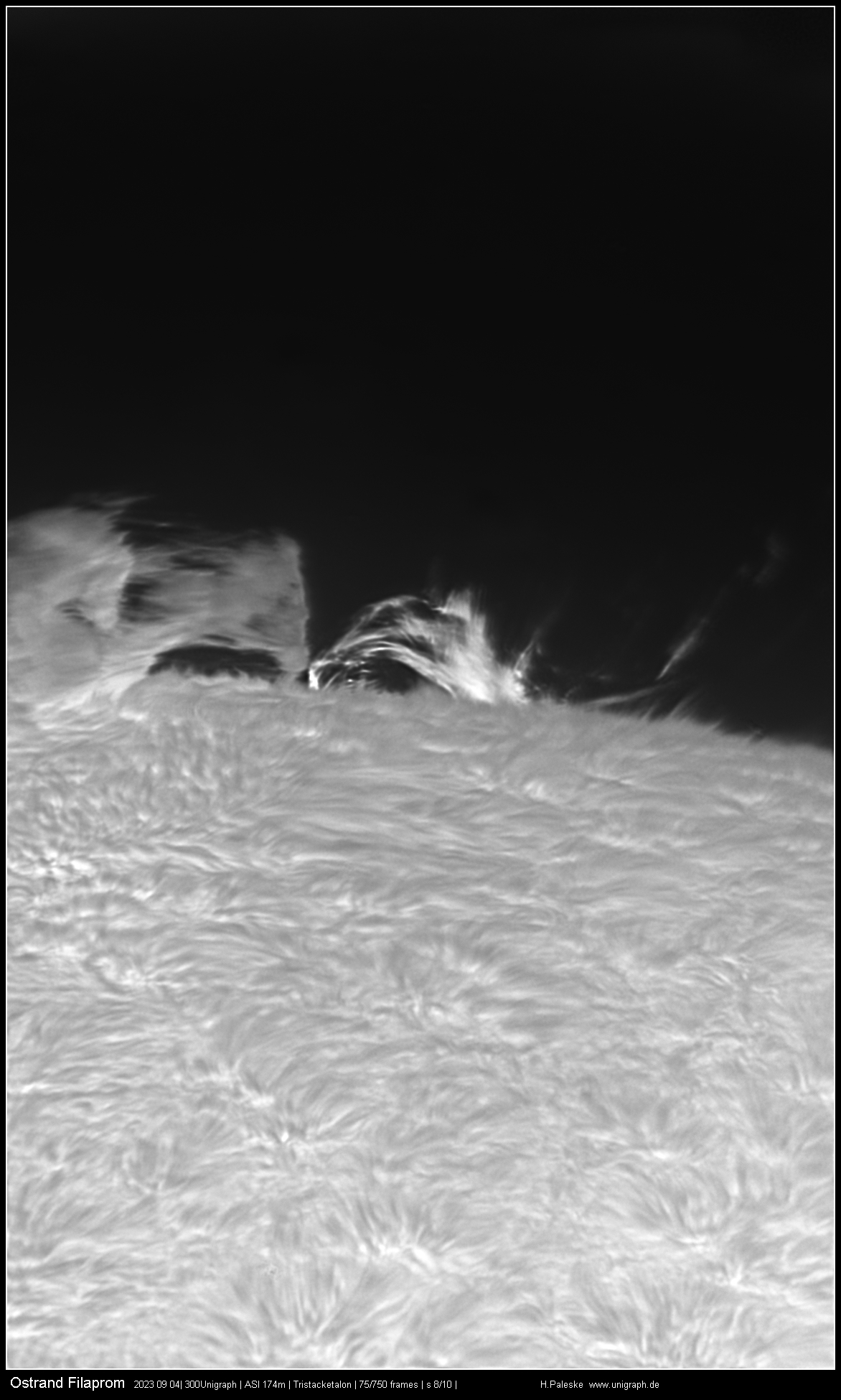 4./5.09. - beautiful Filaprom with 300 Unigraph - Solar Observing and ...